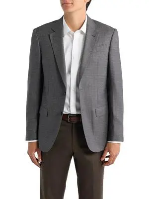 Emporio Armani G-line Notch Lapel Wool Sport Coat - Charcoal