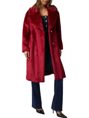 Guess Marilyn Faux Fur Coat - A51d-open