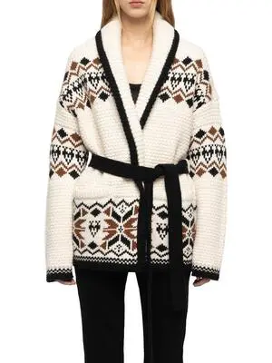 Zadig&Voltaire Erra Tie Waist Wool & Cashmere Cardigan - Vanille
