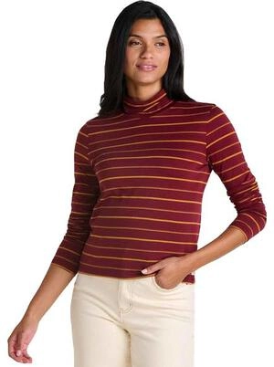 TOAD & CO Rosalie Long Sleeve T-neck Port Pattern