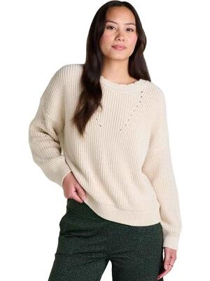 TOAD & CO Bianca Shaker Crew Sweater Salt