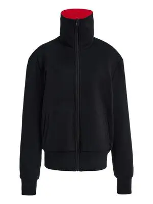 LII Reversible High-neck Jersey Jacket - Black
