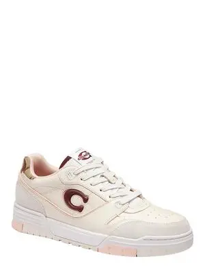 COACH Soho Sneaker With Signature Jacquard Chalk/dark Cherry