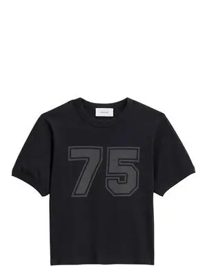 COACH Tonal Varsity T-shirt In Organic Cotton - Black