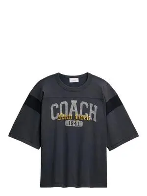 COACH OUTLET Twisted Heritage Boxy T-shirt - Navy