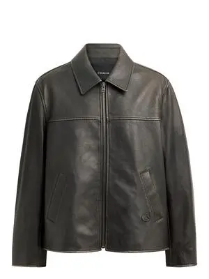 COACH OUTLET Loved Leather Jacket - Black