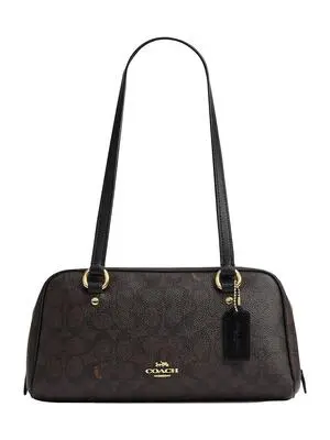 COACH OUTLET Sydney Shoulder Bag In Signature Canvas Gold/walnut/black