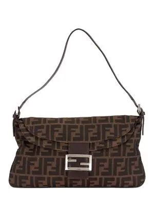 Fendi Zucca Baguette Shoulder Bag - Brown