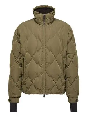 Moncler Bramans Diamond Quilted Short Down Jacket - Green