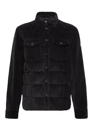 Moncler Gelt Corduroy Down Shirt Jacket - Blue