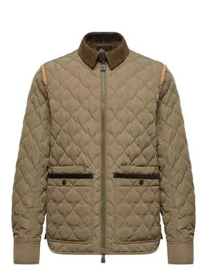 MONCLER Soleil Corduroy And Loden Trimmed Down Shirt Jacket