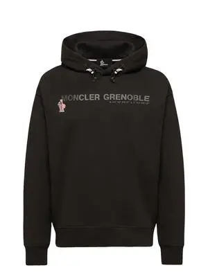 Moncler Coordinates Logo Cotton Hoodie - Black