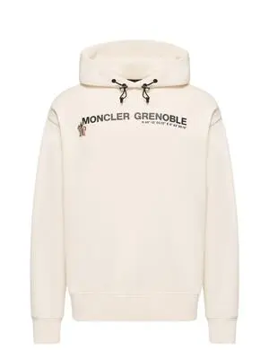 Moncler Coordinates Logo Cotton Hoodie - White