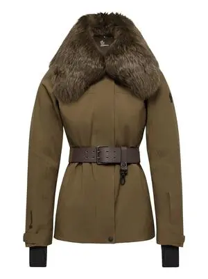 Moncler Vizelles Shearling-trimmed Ski Jacket - Green