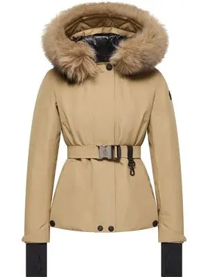 Moncler Laplance Gore-tex® Shearling-trimmed Hooded Insulated Ski Jacket - Beige