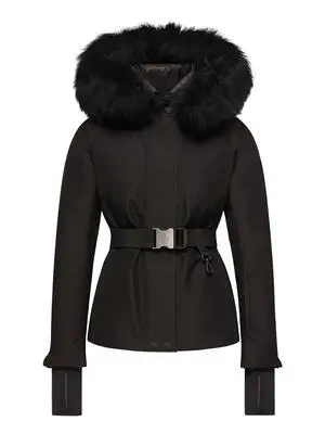 Moncler Laplance Gore-tex® Shearling-trimmed Hooded Insulated Ski Jacket - Black