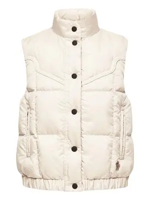 Moncler Doucy Square-Quilted Down Vest White