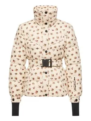 Moncler Karshi Floral Insulated Ski Jacket - White