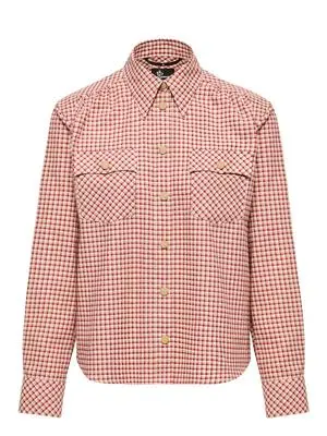 MONCLER Check Cotton Long Sleeve Shirt