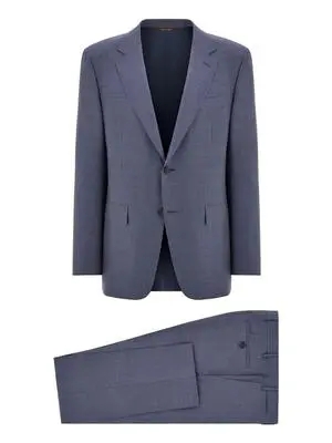Canali Impeccabile Wool Single-breasted Regular-fit Suit - Light Blue