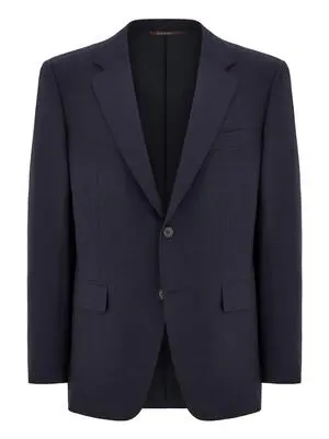 CANALI Navy Blue Canali Travel Cashmere Regular-fit Jacket