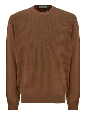 Canali Light Cotton And Modal Regular-fit Polo Crew Neck - Brown