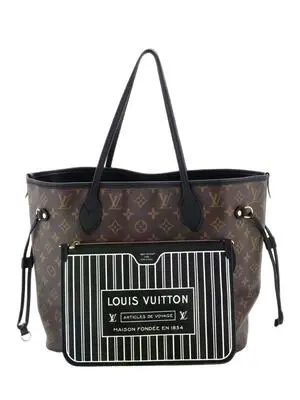 LOUIS VUITTON Neverfull Inside Out Monogram Canvas And Leather Mm Tote Bag Black