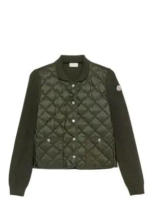 MONCLER Quilted-panel Knit Jacket