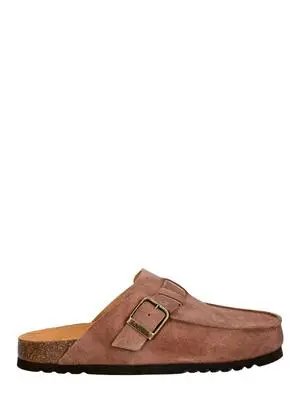 DR. SCHOLL'S SHOES Ethan Buckle-fastening Suede Mules - Brown