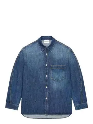 Givenchy Couture Seam Overshirt In Dark Denim - Blue
