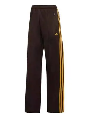 Adidas Logo-embroidered Side-stripe Track Pants Brown