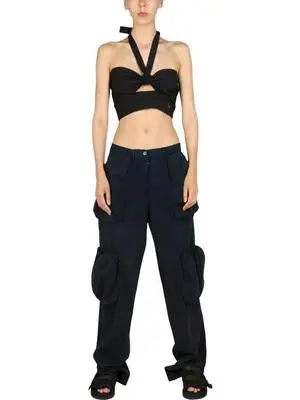1/OFF PARIS Cut-out-design Top - Black