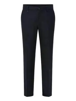 BOSS Pressed-crease Tailored Trousers - Blue