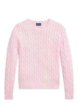 Polo Ralph Lauren Cable-knit Cotton Sweater Pink