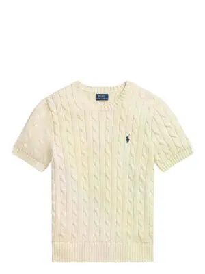 POLO RALPH LAUREN Cable-knit Short-sleeve T-shirt