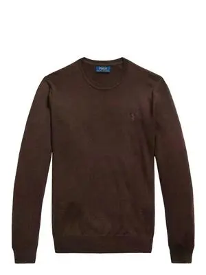 Polo Ralph Lauren Embroidered-logo Wool Sweater - Brown