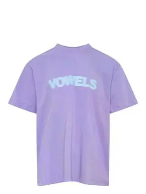 VOWELS Logo-print Cotton T-shirt - Purple