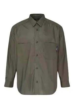 Comme Des Garçons Ripstop-texture Chest-pocket Shirt - Green