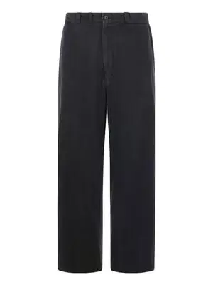 A.PRESSE Cotton-gabardine Chino Trousers - Black