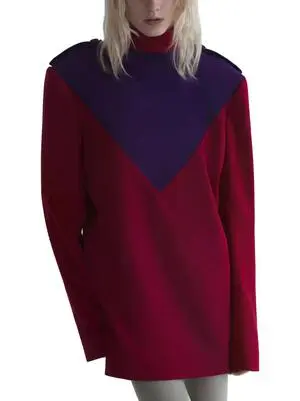 MUGLER Bi-color Uniform Shirt - Red