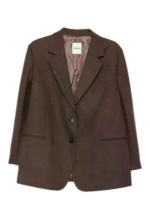 Sandro Crystal-embellished Tailored Blazer - Brown