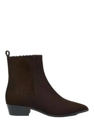 SCAROSSO Olivia Pointed-toe Chelsea Boots - Brown