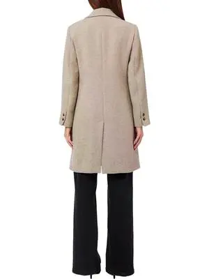 Liu Jo Midi Coat In Wool Blend - Neutrals