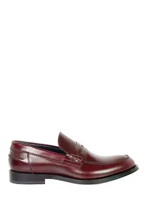 CORVARI Wembley Leather Loafers - Red