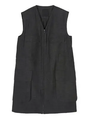JNBY V-neck Wool Sleeveless Coat - Grey