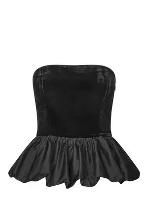 ROTATE BY BIRGER CHRISTENSEN Silk Velvet Bubble Blouse