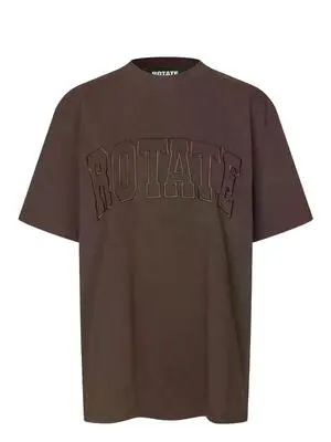 ROTATE BY BIRGER CHRISTENSEN Jersey Oversized T-shirt - Brown