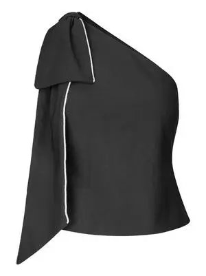ROTATE BY BIRGER CHRISTENSEN One-shoulder Bow-detail Blouse