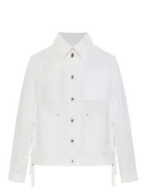 Loewe Denim Jacket With Side Slit - White