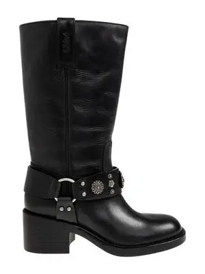 Chloé Boots "dakota" In Vintage-effect Leather - Black